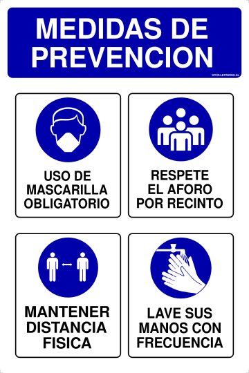 Medidas de prevencion | autoadhesivo