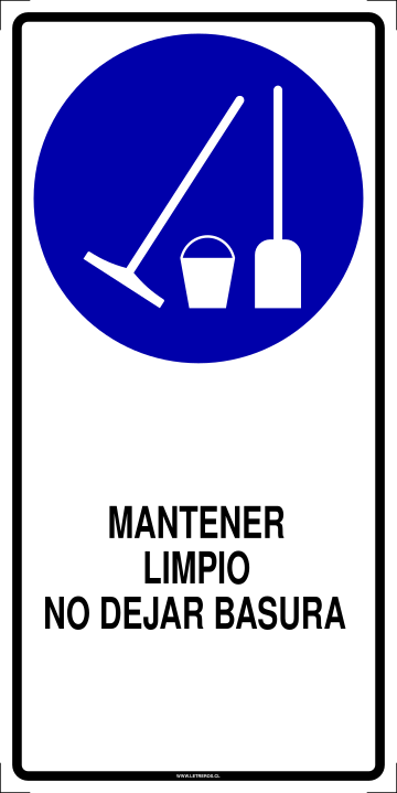 Mantener limpio no dejar basura | autoadhesivo