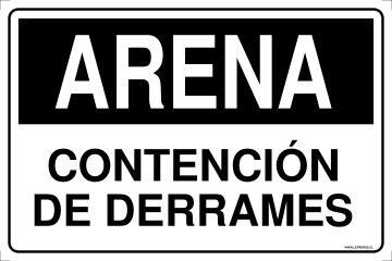 LETRERO ARENA CONTENCION DE DERRAMES