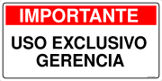 Uso exclusivo gerencia