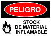 Peligro stock de material inflamable